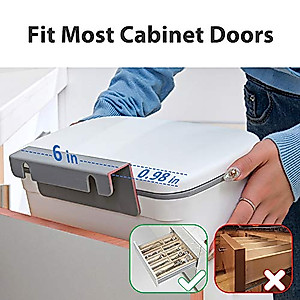 AYADA Hanging Trash Can with Lid, Hanging Garbage Can Lid for Kitchen Cabinet Door in Cabinet Trash Can Hanging Door Mounted Trash Can Door Trash Can Under Sink Door Trash Bin RV Bathroom (White)