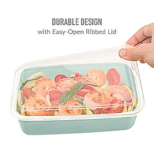 Bentgo® Prep 60-Piece Meal Prep Kit - 1, 2, & 3-Compartment Containers with Custom Fit Lids - Microwaveable, Durable, Reusable, BPA-Free, Freezer & Dishwasher Safe Storage Containers (Floral Pastels)