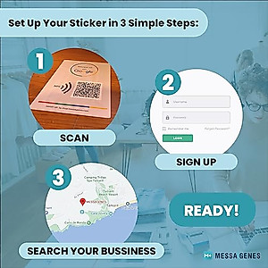 MESSAGENES | Review Us on Google QR Code Stickers | Reusable Smart QR Code and NFC | 1 Round Unit | Easy Reviews | Modify Link Whenever You Want | Google Decal for Business | Premium Materials