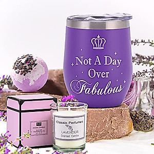 Birthday Gifts for Women, Gift Baskets for Women, Mom Birthday Gifts Anniversary Gift for Her Gifts for Girlfriend Older Daughter Friend Wife Teacher Gifts, Lavender Bath Spa Purple Gift Set for Women