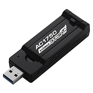 Edimax Wi-Fi 5 802.11ac AC1750, Dual-Band 2.4/5GHz Adapter for PC, Wireless AC USB 3.0 Adapter Dongle w/ Foldaway Antenna, Up to 1750Mbps Transfer, Win11 Plug-n-Play, Mac OS, Linux, EW-7833UAC
