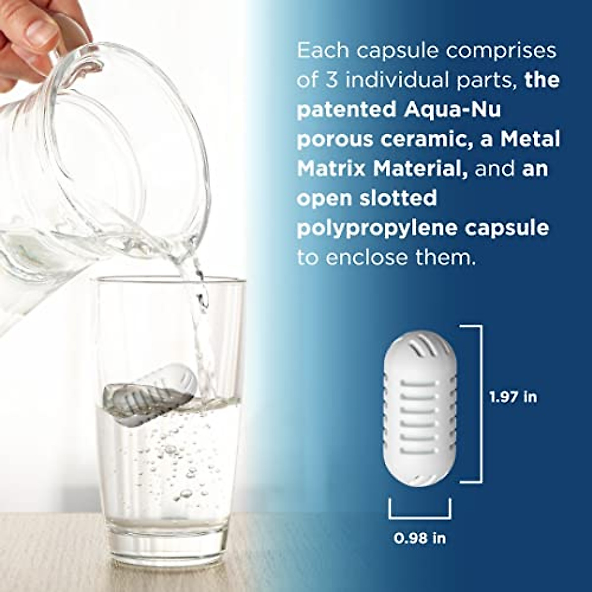 StayPure Water Filter- 250 Gallon Portable Water Filter, Perfect for Travel, Camping, Water Bottle, Pitcher - Alkaline Water Filter - Long-Life (6 months)