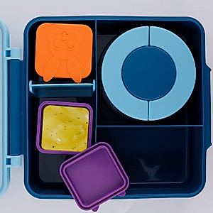 PEUTIER 2pcs Condiment Containers with Lids, Leak Proof Silicone Salad Dressing Container Reusable Dipping Sauce Cups for Most Bento Lunch Box Picnic Travel (Orange, Purple)