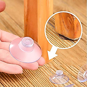 SAVITA 20Pcs 5cm/2 Inches Clear Suction Cups Without Hooks Bathroom Kitchen Suction Cup for Home Decoration and Organization