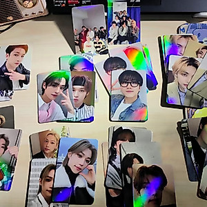 PYAJUU Stray Kids Laser Photocard 50pcs Stray Kids Laser Card Kpop Stray Kids LOMO Cards Kpop Straykids 5-Strar Album Card Stray Kids Photo Cards 5-Star Postcard Gift for Fans Daugher
