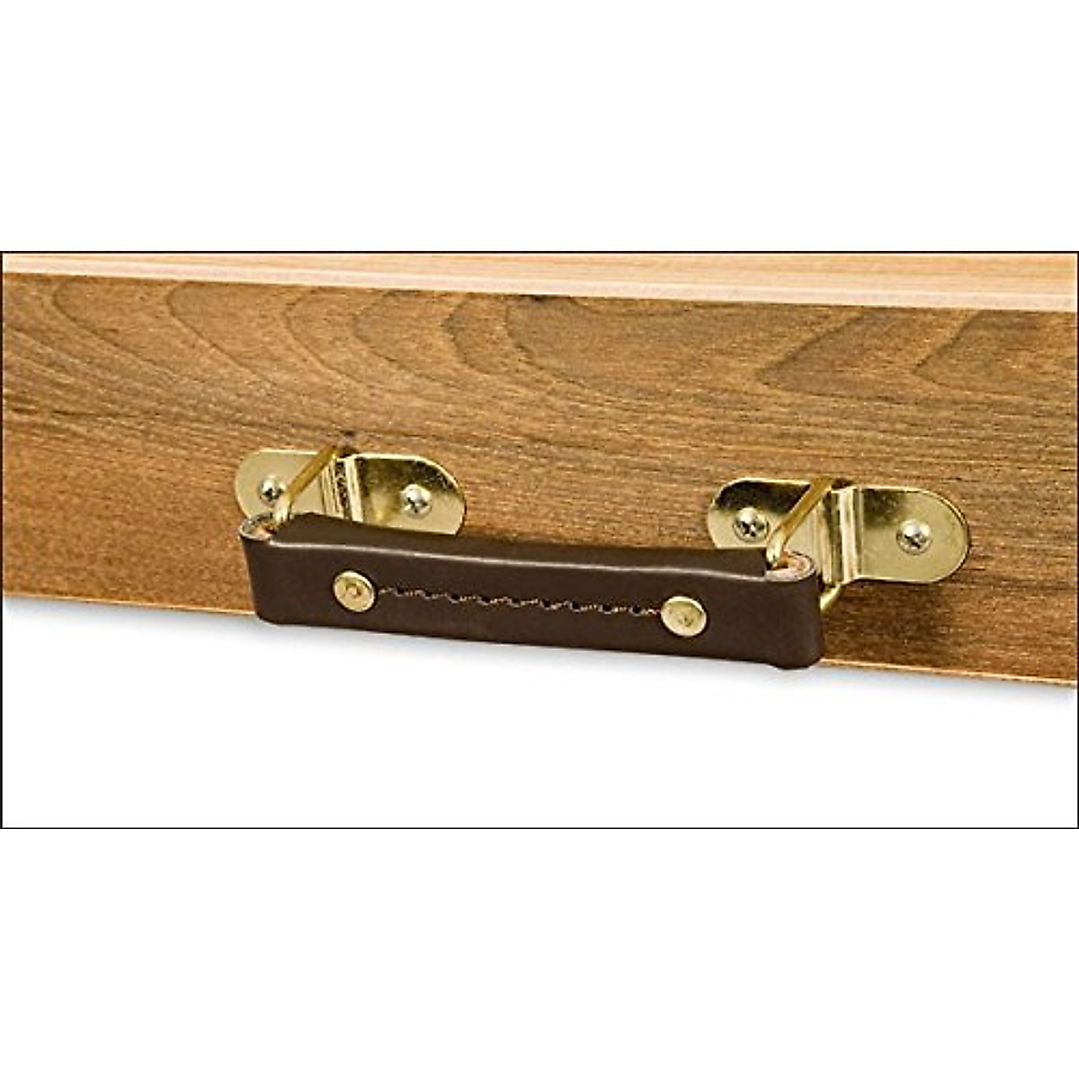 Creative Mark Capri Deluxe Wood Artist Paint Box - Storage for Art Supplies, Paints, Mediums, Brushes, Compartment Storage, Lightweight, Travel - [Oil-Stained - Natural Finish]