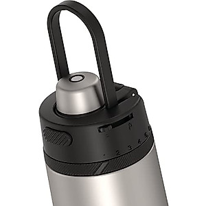 Guardian Collection by THERMOS Stainless Steel Hydration Bottle 18 Ounce, Matte Steel/Espresso Black