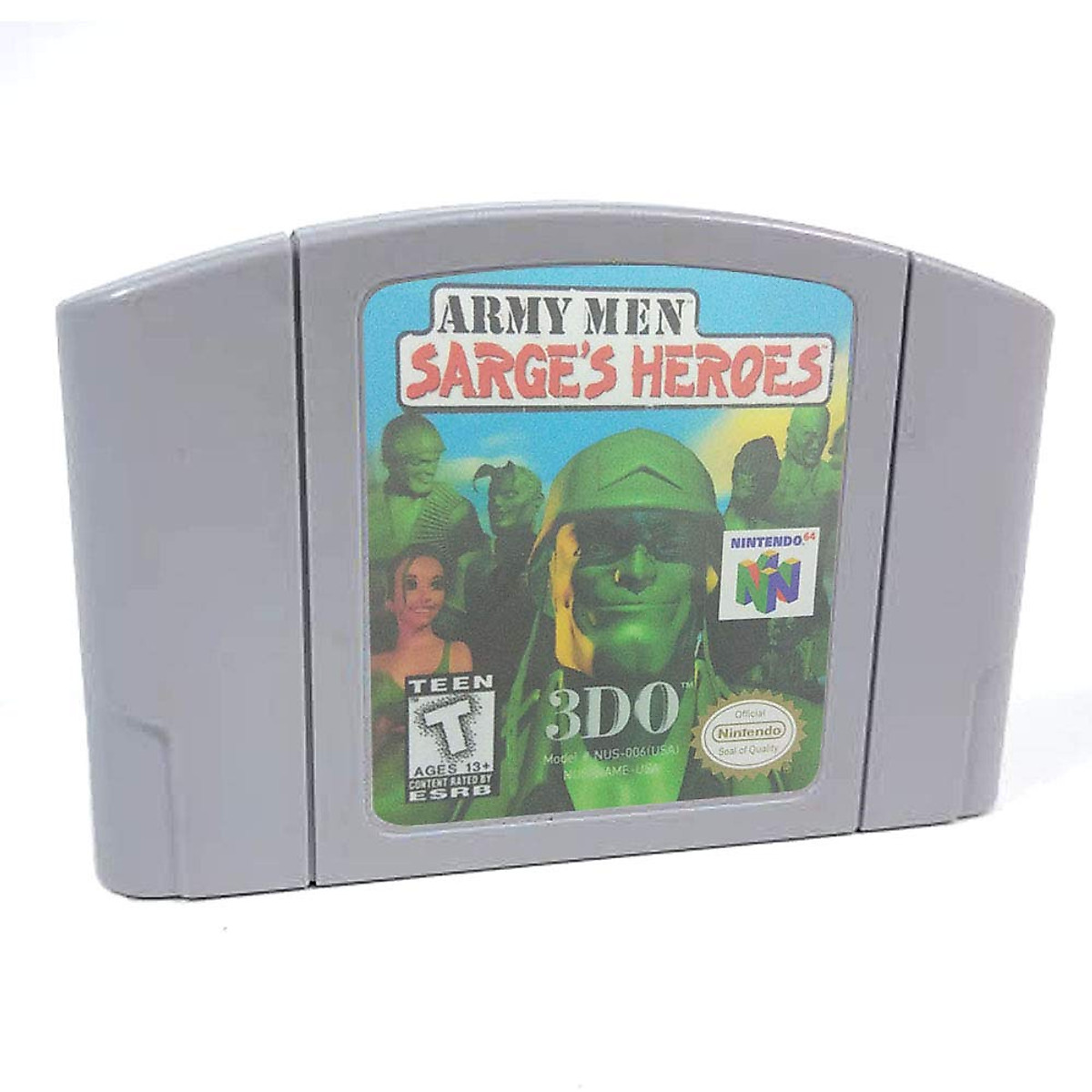 CuteCooperCom High Quality N64 Video Game Cartridge Card US Version with NTSC Mode for Ninténdo N64 Àrmy Men Sárge's Heróes