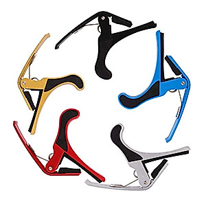 ERINGOGO 10 Pcs Guitar Capo Guitar Tuner Mandolin Capo Ukulele Tuner Violin Capo Bass Capo Guitar Accessories Ukulele Accessories Capo for Acoustic Guitar Bass Shaker Metal Classical Banjo