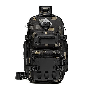 OZUKO Travel Sling Bag for Men Women，Large Capacity Waterproof Crossbody Chest Bag and Mini Sling Phone Bag