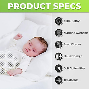 TANGEE KIDS Baby Shower Gift 7 Piece Ivory White (0-3 Months), Newborn Premium Cotton Baby Clothes Boy Girl, Gift Registry, Bodysuits, Bib, Hooded Blanket, Mittens, Hat, Stuffed Toy