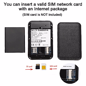 4G LTE Mobile Hotspot Device, Box-high Speed-2100Mah-can Connect up to 10 Users-USB Charging Portable 4G Router,Suitable for Mobile Phones,Laptops,etc.(T1)