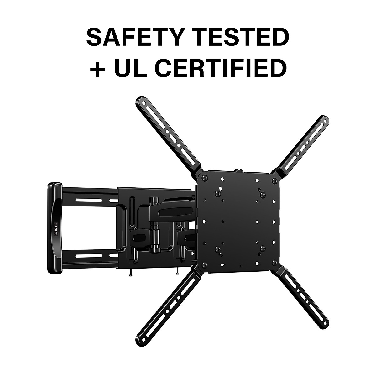 Made for Amazon Universal Full-Motion TV Wall Mount for 50-82" TVs and Compatible with Amazon Fire TVs