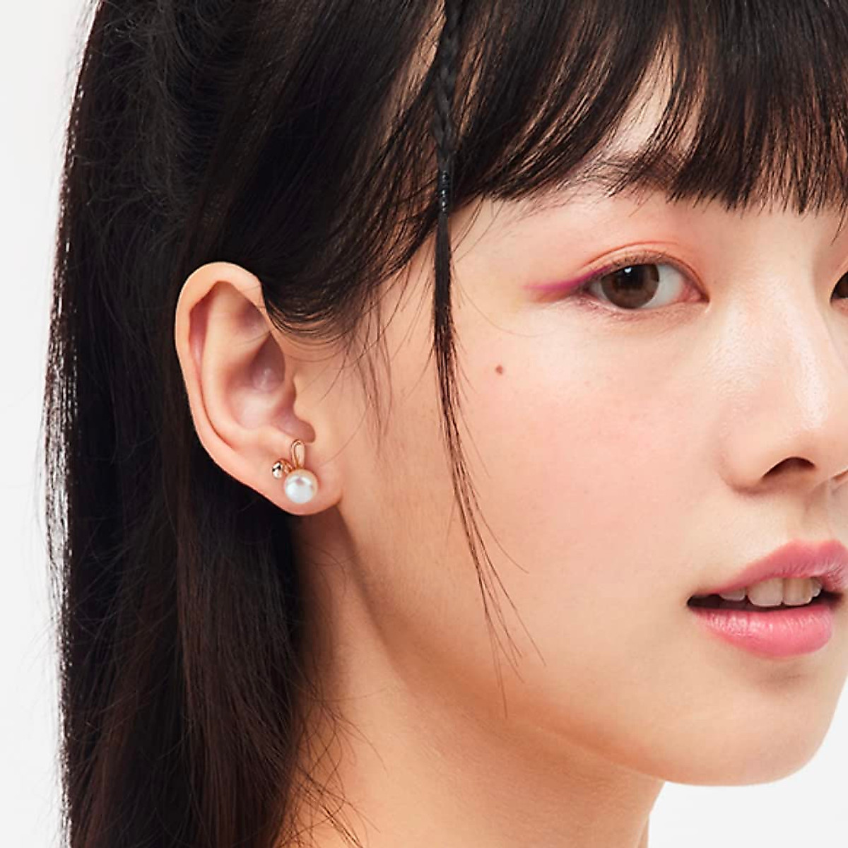 B&D Easter Day Gifts for Girl Easter Bunny Pearl Earrings Easter Rabbit Present Rabbit Studs for Women Girls Bunny Pearl Earring (Gold)