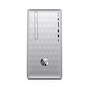 HP Pavilion (590-p0050) Desktop Computer with Intel Core i5+8400 Processor, 8GB RAM and 16 GB Intel Optane Memory, 1TB Hard Drive, Windows 10 (Silver)