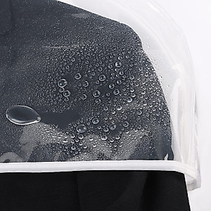 Zilink Clear Shoulder Covers for Clothes (Set of 15) Breathable Clothes Dust Cover Protectors with 2" Gusset for Suit, Coats, Jackets