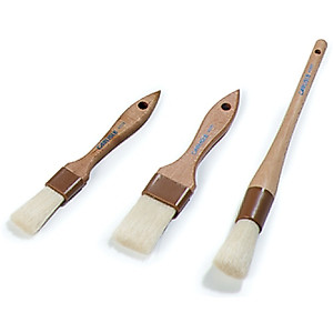 SPARTA 4038000 Boarhair Round Brush, Ergonomic Shape With Studry Wood Handle, 1 Inch, Brown