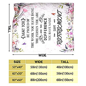 Happy Retirement Gift for Women Men Ultra Soft Retired Throw Blankets Flannel Blanket for Coworker Friend Gifts Bedding Sofa (Retirement#01, 60x50inch)