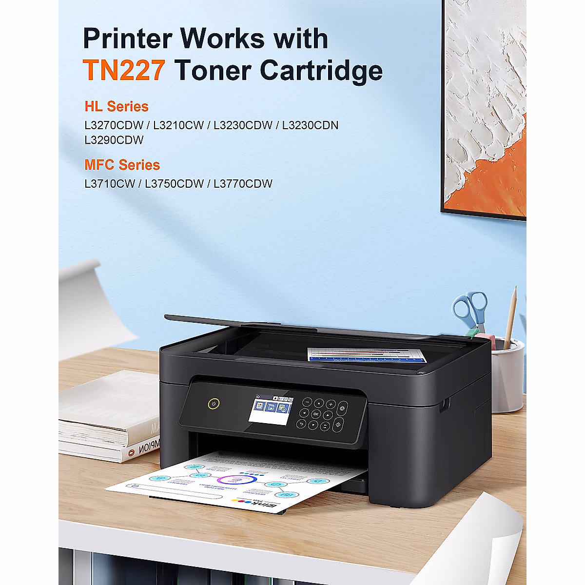 E-Z Ink Pro Compatible TN227 Toner Cartridge Replacement for Brother TN227 TN-227 BK/C/M/Y High Yield TN223 TN-223 Compatible with HL-L3290CDW HL-L3210CW MFC-L3750CDW MFC-L3710CW Printer (4 Pack)