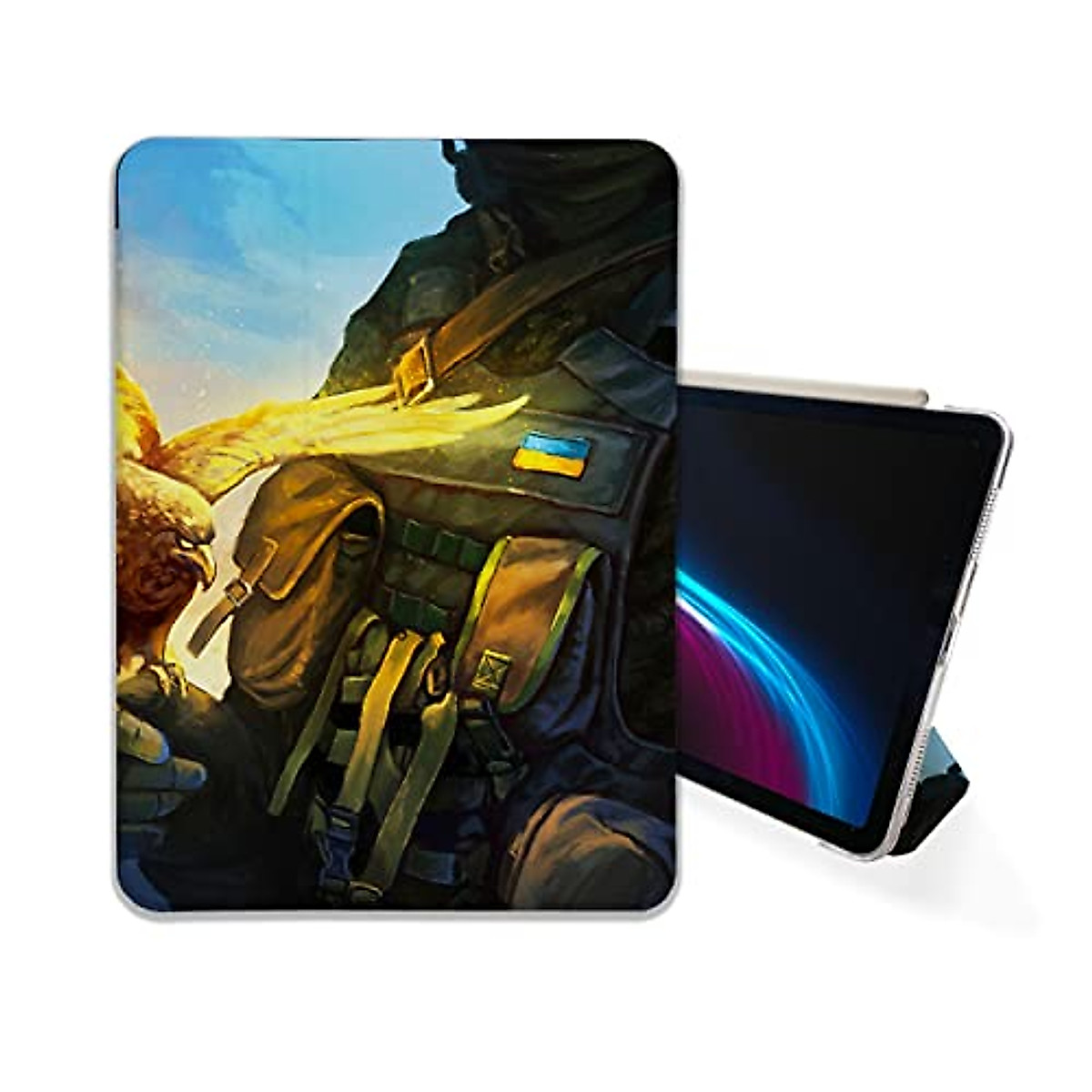 Cute Stop War in Ukraine case Compatible with iPad Mini Air Pro 7.9 8.3 9.7 10.2 10.9 11 12.9 inch Pattern Cover New 2022 2021 Trifold Stand 3 4 5 6 7 8 9 Generation 458 (11" Pro 1/2/3 gen)