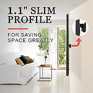 No Stud TV Wall Mount, Drywall Studless TV Hanger No Damage, No Drill, Non Screws, Dry Wall Flat Screen TV Easy Install Bar Bracket fits VESA 12-55 inch TVs up to 99 lbs, Include Hardware Levels