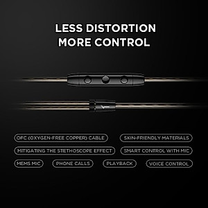 1MORE Penta Driver Wired in-Ear Headphones, Hi-Res High Fidelity Professional Earphones, Detachable MMCX Connector, MEMS Mic and 3-in-1 Control, in-Ear Earbuds Fit for Smartphones, PC, Tablet