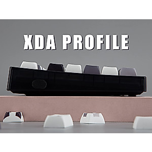 Custom Keycaps 130 Keys Set - XDA Profile Keycaps - PBT Keycaps & Dye Sublimation Key Cap - Compatible with 60%, 75%, 80%, 85%,100% ANSI Layout Gaming Mechanical Keyboard (Checkerboard)