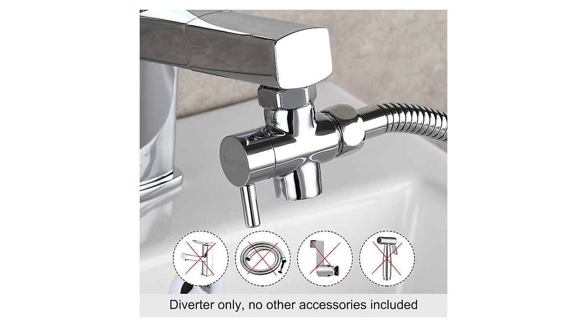 Tecmolog Faucet Diverter Valve Brass Kitchen Sink Faucet Valve Splitter ...