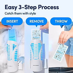 Shieldeck BuzzTrap Refills - 8-Pack Sticky Pads - Indoor Flying Insect Trap - Plug-in Fly, Fruit Fly, Gnat, and Mosquito Trap (8 Refills - No Device)