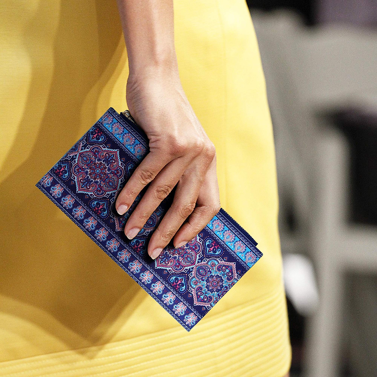 Badiya Womens Wallet RFID Blocking Bifold Multi Card Holder Wallets Large Capacity Cellphone Purse with Zipper Pocket Gift