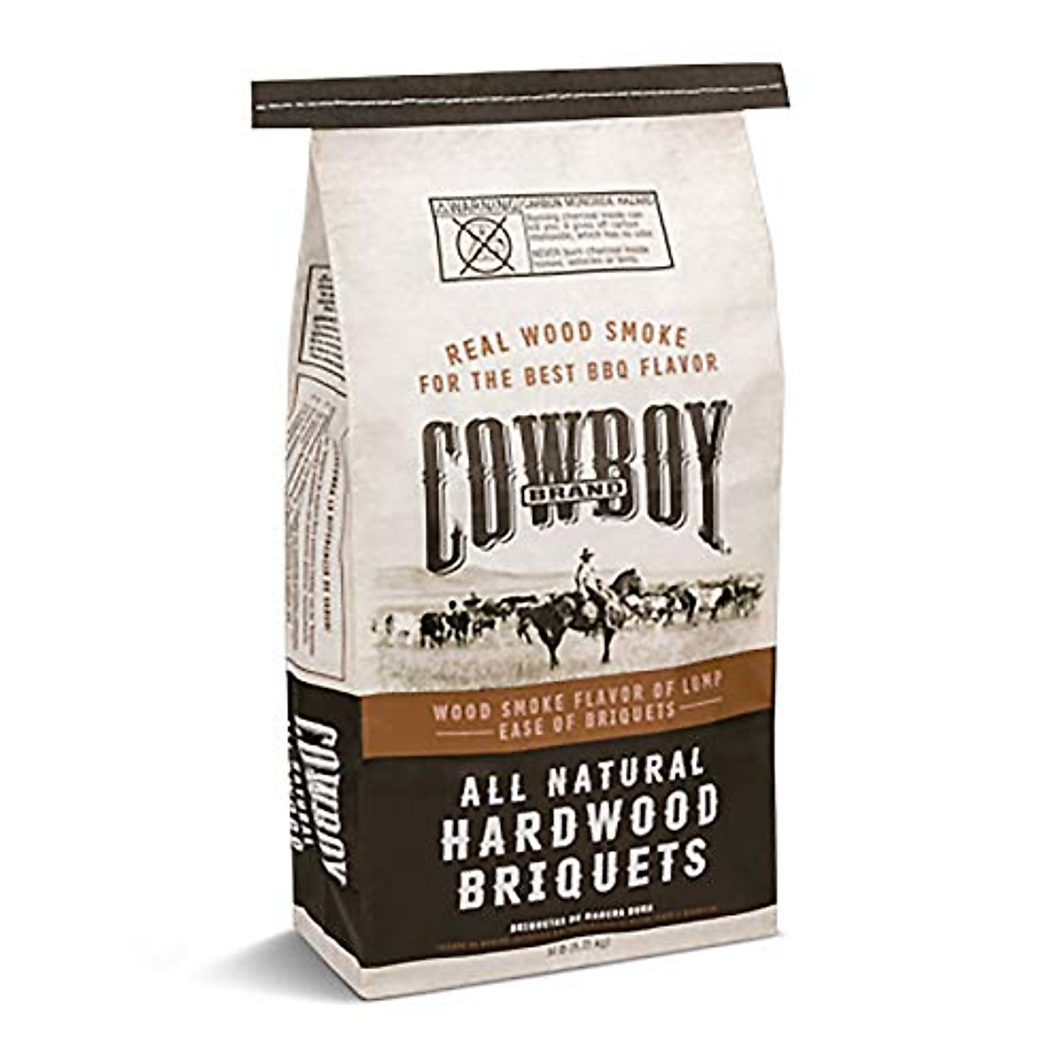 Duraflame Cowboy 26014 Cowboy Brand Natural Hardwood Briquettes, 14lb