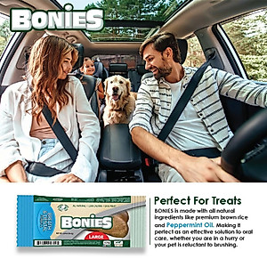 Bonies Natural Breath and Dental Formula Medium-Sized Single Bone - All-Natural Ingredients, Fresh Breath, Cleans Teeth, Low Calories, Chicken Flavor, 1 Bone