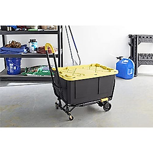 COSCO 12225YGB1E 2-in-1 Folding Hand Truck, 300 lb. Capacity, Multi-Position with Extendable Handle, Black/Yellow