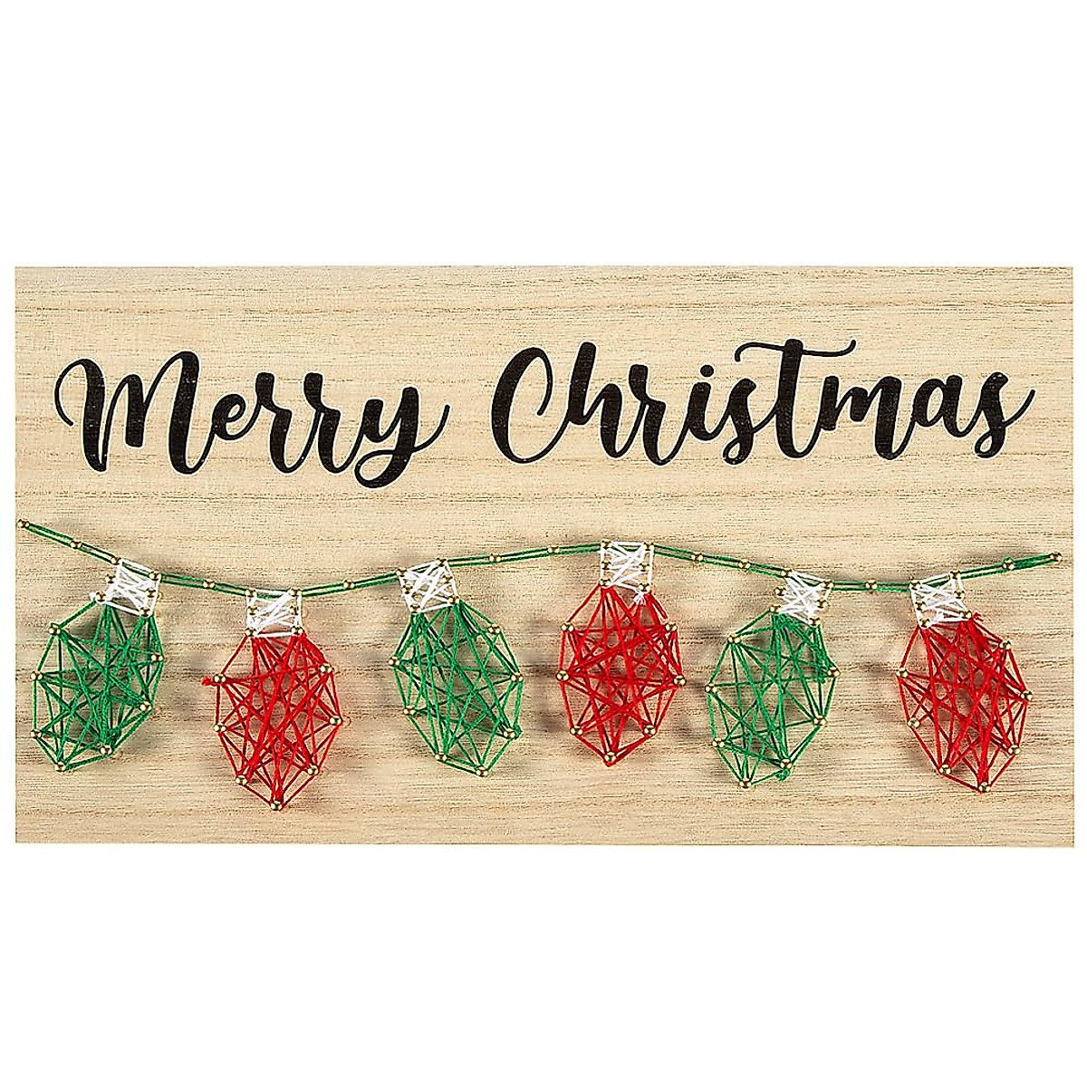 Christmas Lights String Art Craft