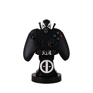 Exquisite Gaming: Deadpool Back in Black: Deadpool Venom - Original Mobile Phone & Gaming Controller Holder, Device Stand, Cable Guys, Licensed Figure