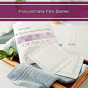 McKesson Barrier Island Dressing, Sterile, Water-Resistant, 6 in x 6 in, 25 Count, 1 Pack