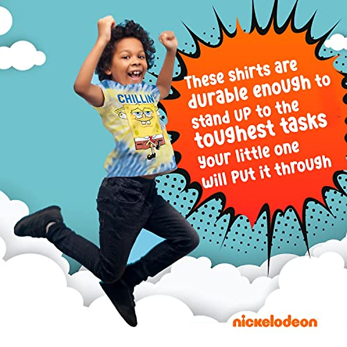 Nickelodeon Spongebob or Rugrats 3 Pack Boy's Graphic Tees, Cute Short Sleeve T-Shirts for Boys Pack of 22