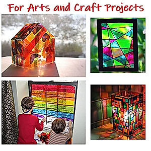 Cinvo 160 Pcs Cellophane Sheets Multi-Colored See Through Colorful Sheets with Twist Ties Cello Wraps for DIY Arts and Crafts, Treats Candy Wrapping Party Supplies (7.5 x 7.5 Inch)