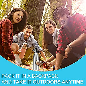 LANGSHI Soda Siphon Silver, Portable Seltzer Water Maker Soda Siphon for Home Club, 1 Liter Soda Maker Machine Sparkling Water Maker, Use 8 gram CO2 Cartridges