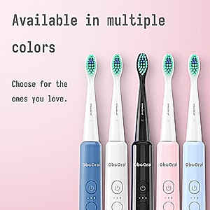 ObeOral Sonic Electric Toothbrush, 12 Modes Rechargeable Tooth Brush with 4 Dupont Bristles, Smart Timer, Whitening Electric Toothbrushes for Adults and Kids 8+, Light Pink