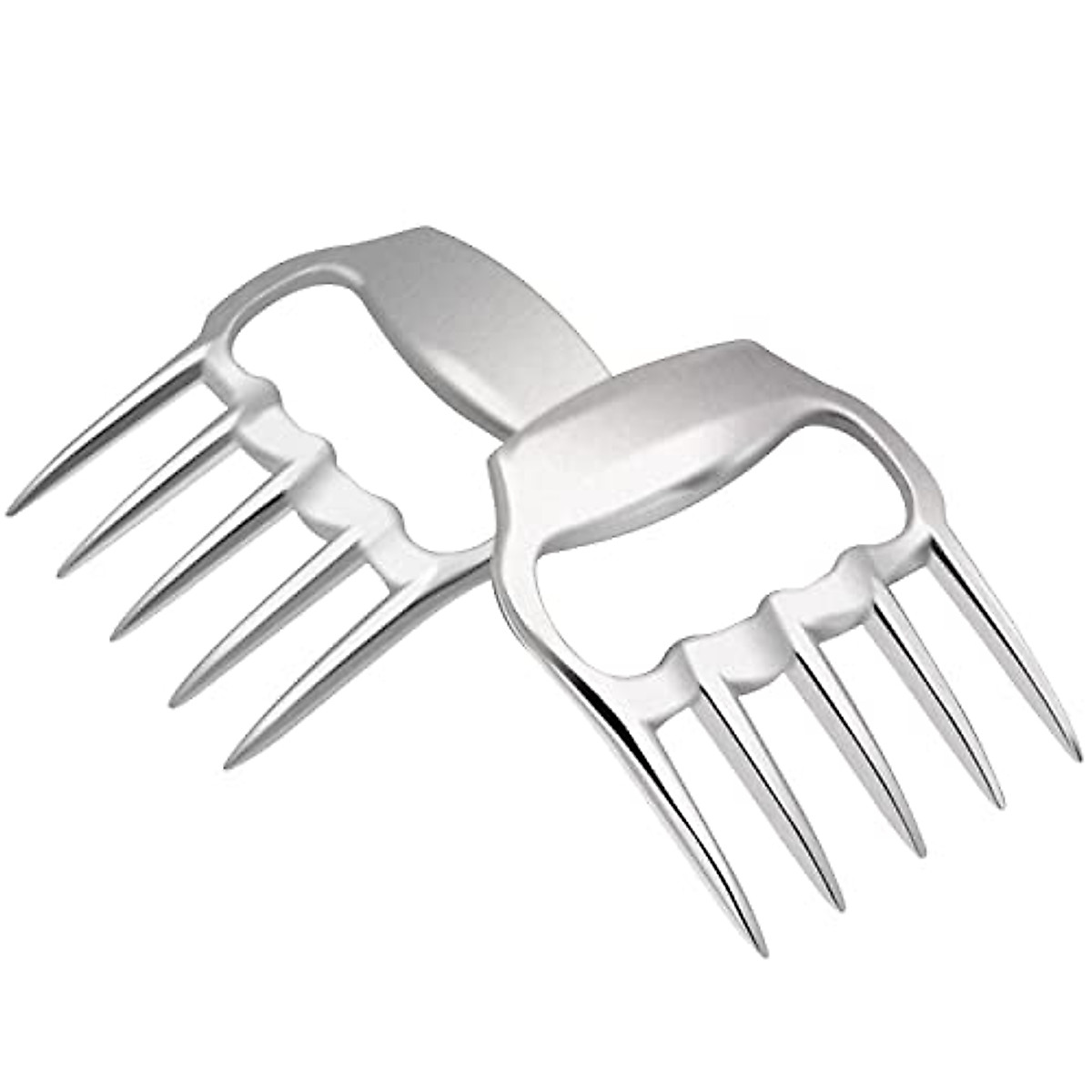 Stainless Steel Meat Claws Shredding & Heavy Duty Meat Shredder Tool - Meat Shredder Claws BBQ Tool for Shredding Meat, for Shredding Pulled Pork, Chicken, Beef, Turkey (Silver)