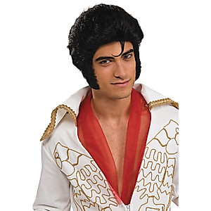 Rubie's mens Elvis Now, Black Wig Party Supplies, As Shown, One Size US
