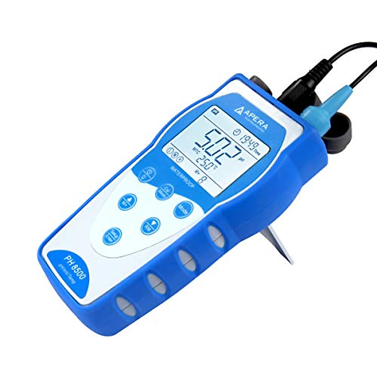 Apera Instruments Premium Series PH8500-SS Portable pH Meter Kit for Cheese, Dough, Meat Products, and Fruit, Blue (AI5557)