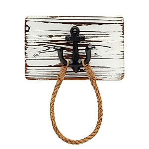 Okuna Outpost 2 Pack Nautical Towel Ring Holder, Anchor Bathroom Decor and Accessories (9 x 6 in)
