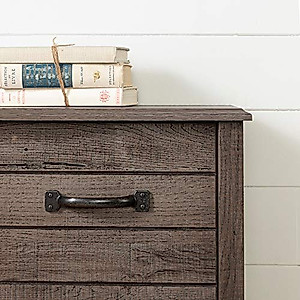 South Shore Ulysses Full Bookcase Headboard Fall Oak