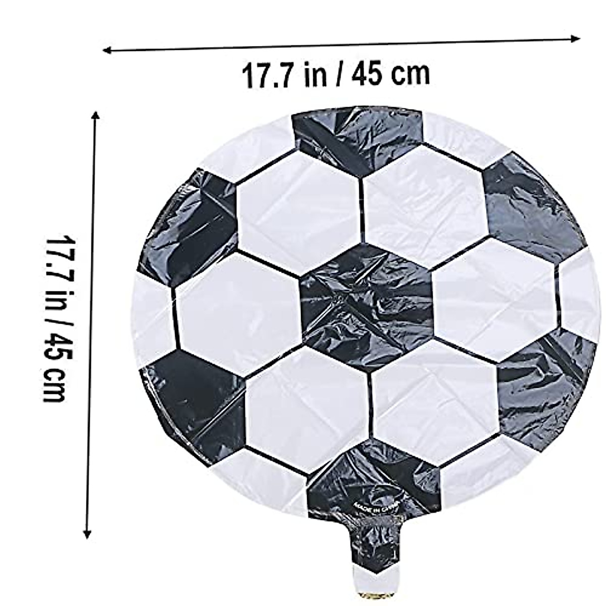BinaryABC Soccer Balloons,Football Party Supplies,Foil Soccer Balloons,18 Inch,(10pcs)