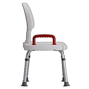 NOVA Medical Bath Seat with Back & Red Safety Handle