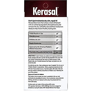 Kerasal Intensive Foot Repair Skin Healing Ointment, 1 Oz and Moisturizing Gel Socks, One Pair (Packaging May Vary)