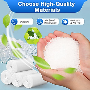 Charmount 1.2 Gallon Small Trash Bags, 200 Count Garbage Bags Bathroom Trash Can Liners,fit 4.5-5 Liter Clear … …