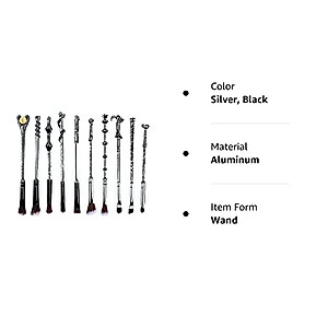 Original 10 Magical Themed Wizard Wand Makeup Brushes, Metal, Extra Durable, Soft Brushes